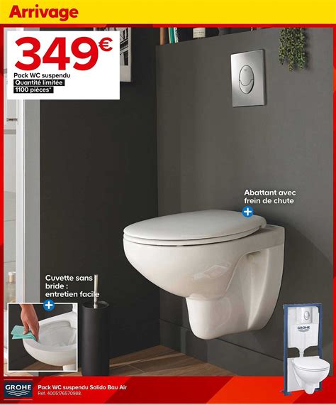 Promo Pack Wc Suspendu Solido Bau Air Grohe Chez Castorama Icatalogue Fr