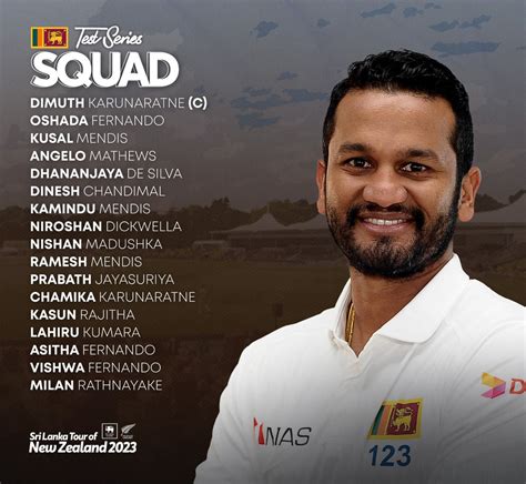 Sri Lanka Cricket 🇱🇰 On Twitter 17 Member Sri Lanka Test Squad