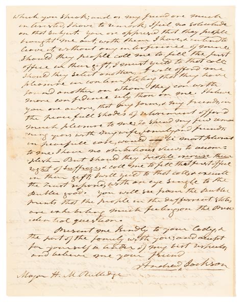 Andrew Jackson Autograph Letter Signed On Cherokee Culture And The