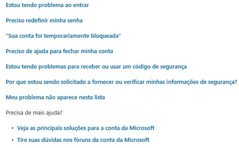 Problemas Para Acessar A Sua Conta Da Microsoft Microsoft Community