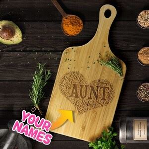 Custom Engraved Aunt Wort Art Cutting Board Personalized Aunt S Day