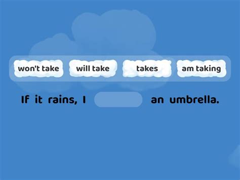 1st Conditional Missing Word 1st Conditional Missing Word