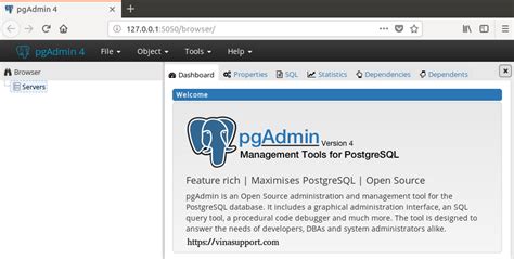 Postgresql Tools Hướng Dẫn Cài đặt Pgadmin 4 Trên Linux Vinasupport
