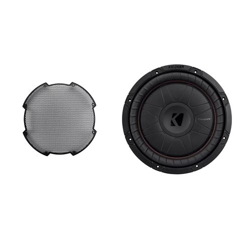 Kicker 52cvt124 12 Inch Thin Sub Svc 4 Ohm And 52gr12 Grill Bundle