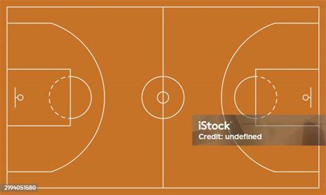 농구 코트 라인 스타일입니다 농구 경기장 농구 코트 평면 아이콘입니다 바구니 공 필드 놀이터 경기장 리그 계획 레이아웃 벡터 0명에 대한 스톡 벡터 아트 및 기타 이미지