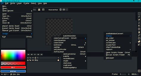 Nested Menus Displaced By Windows App Resize Issue 3035 Aseprite
