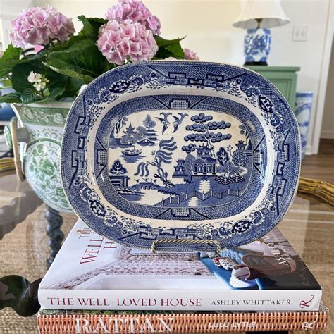 Antique Blue Willow Platter Blue Willow Platter Blue Willow Small Blue
