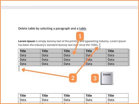 How To Delete A Table In MS Word 4 Ways GeekPossible