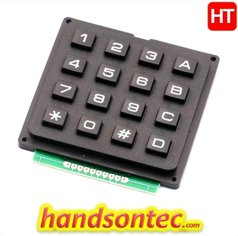 4×4 16 keys matrix keypad handson tech
