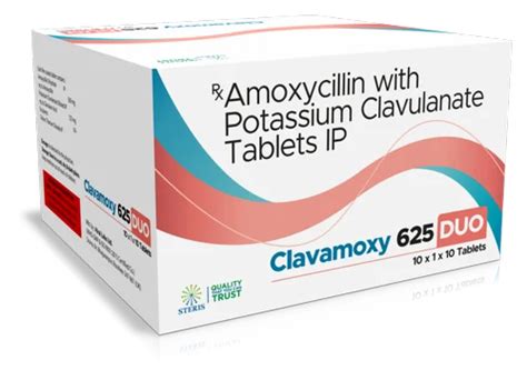 CLAVAMOXY 625 DUO 10 S Amoxycillin 500mg Clavulanic Acid 125mg Tablets