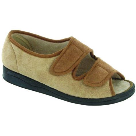 Mirak Louise Touch Fastening Open Toe Slipper Ladies Slipper Womens