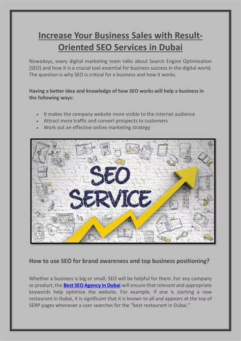 Ppt Increase Your Business Sales With Result Oriented Seo Services In
