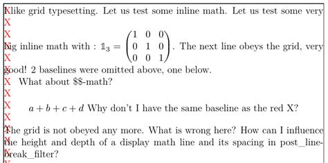 Spacing Using Postlinebreakfilter In Luatex To Set Height And Depth Of Boxes Tex Latex