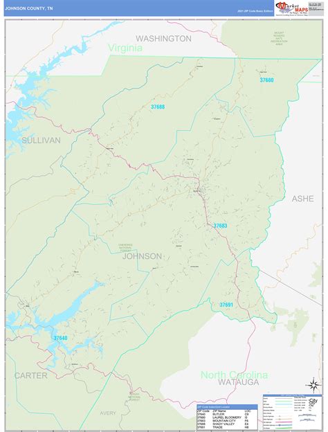 Map Of Johnson County Tennessee Johnson City Usgs Regional Raised