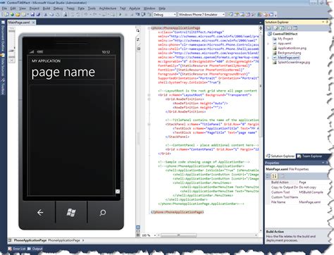 visual basic windows phone 7 series 5 how to create a control tilt