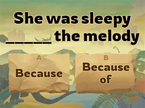 Pretest Because And Because Of Quiz