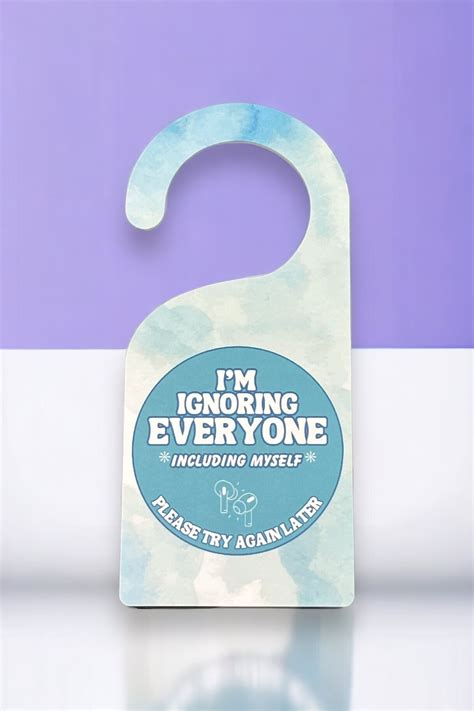 Introvert T Do Not Disturb Door Sign Introverting Etsy