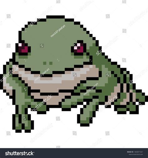 Vector Pixel Art Toad Isolated Cartoon Stock Vector Royalty Free 1483871321 Shutterstock