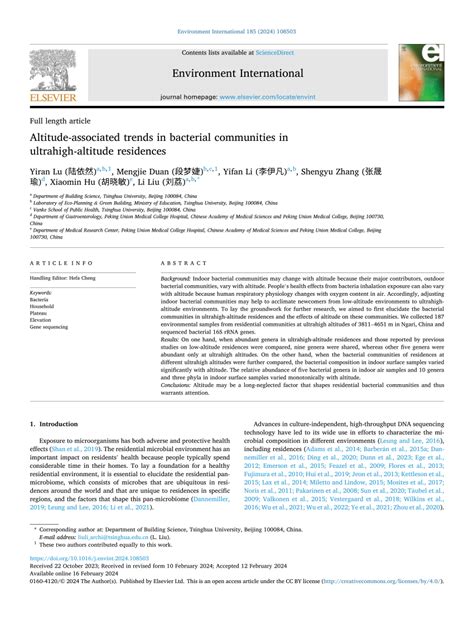 Pdf Altitude Associated Trends In Bacterial Communities In Ultrahigh