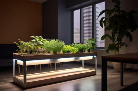 Premium Ai Image Indoor Garden With Grow Lights And Watering Systems