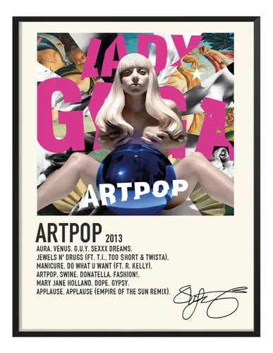 Poster Lady Gaga Album Music Tracklist Exitos Artpop 120x80 Meses Sin