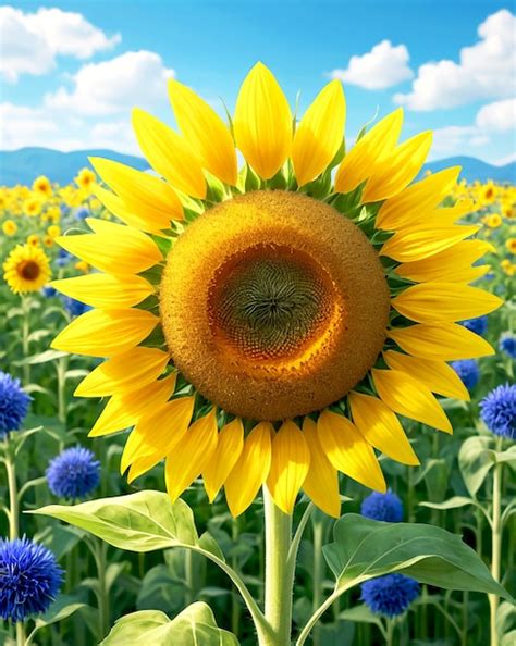 A Sunflower Premium Ai Generated Image