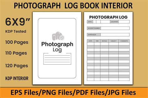 Photograph Log Book KDP Interior Graphic By KDP Pro Studio Creative Fabrica