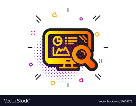 Seo Statistics Icon Search Engine Sign Royalty Free Vector