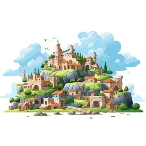 Premium Vector Town Vector On White Background