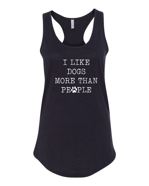 Womens Tank Top Racerback I Like Dogs More Than People 2 T Shirt