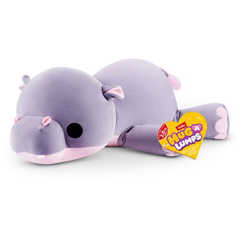 Zuru Hug A Lumps Large S1 Weighted Plush Harley The Hippo Toyworld Nz