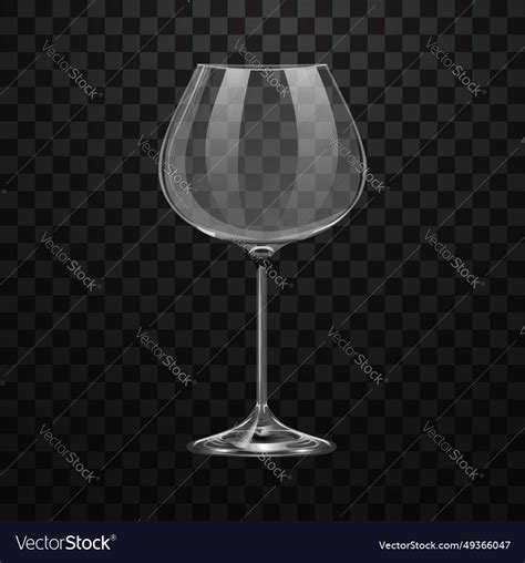 Realistic Empty Red Wine Glass Isolated Royalty Free Vector
