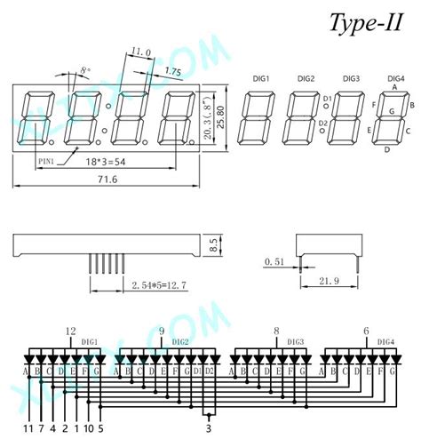 BS Inch Red Digit CA LED Segment Display XLITX Technology