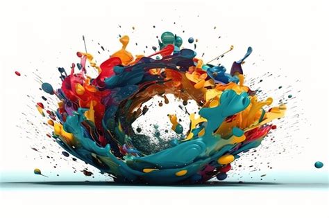 Premium Ai Image Abstract Circle Liquid Motion Flow Explosion Curved
