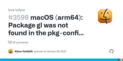 Macos Arm64 Package Gl Was Not Found In The Pkg Config Search Path