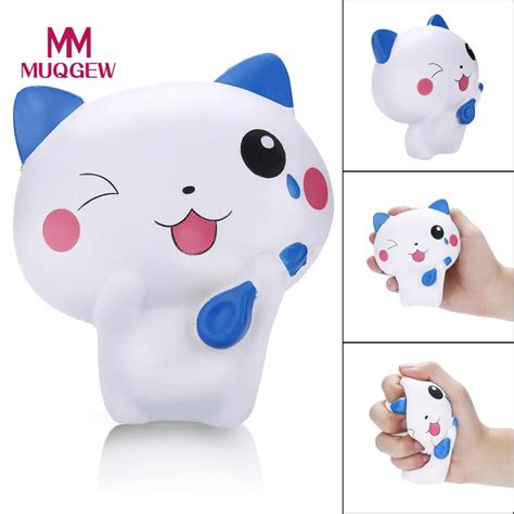 Muqgew Cute Funny Toy Squishy Jumbo Kawaii Cat Soft Slow Rising Cream