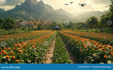 Digital Farming With Barn And Currency Symbols In Flat Vector