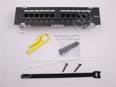 Cat6 Cat5e Patch Panel Kit 12 Port Rj45 Wall Mount Patch Panel