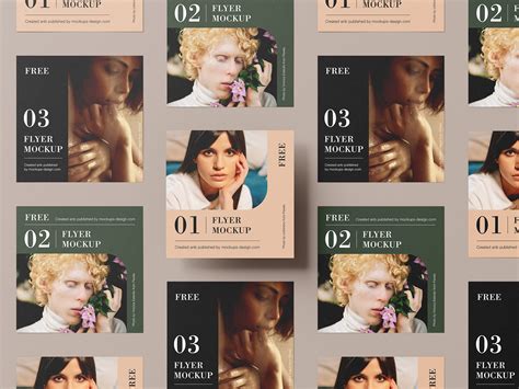 Square Flyers Grid Mockup Mockups Design