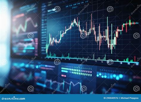 Modern Share Price Chart Concept On A Screen Stock Illustration