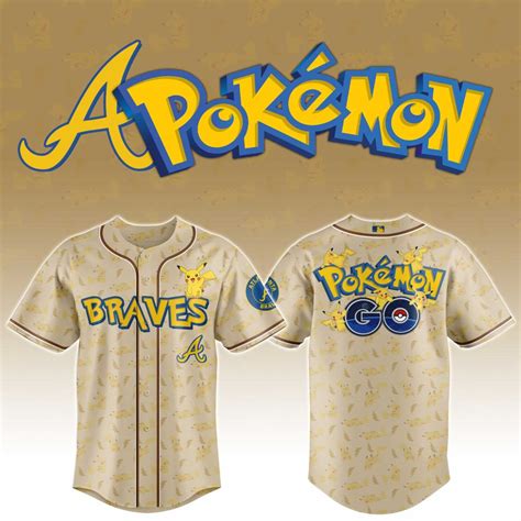 Limited Edition Braves Pokémon Baseball Jersey Catch ‘em All Style