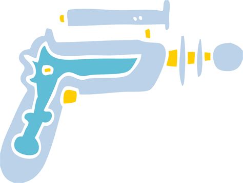 Flat Color Illustration Cartoon Ray Gun 44959942 Png