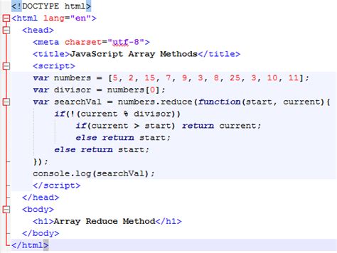 Web Code Do Javascript Array Reduce Method