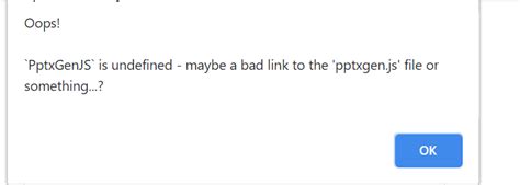 PPTXGENJS Is Undefined Issue 914 Gitbrent PptxGenJS GitHub