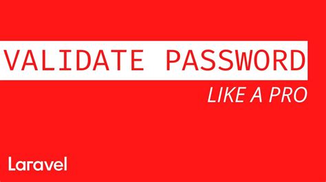 Laravel 8 Validate Password Like A Pro YouTube