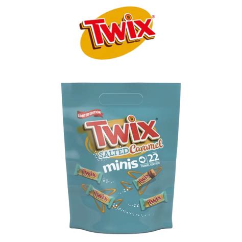 Twix Salted Caramel Limited Edition Approx 22 Minis Bars Travel Edition