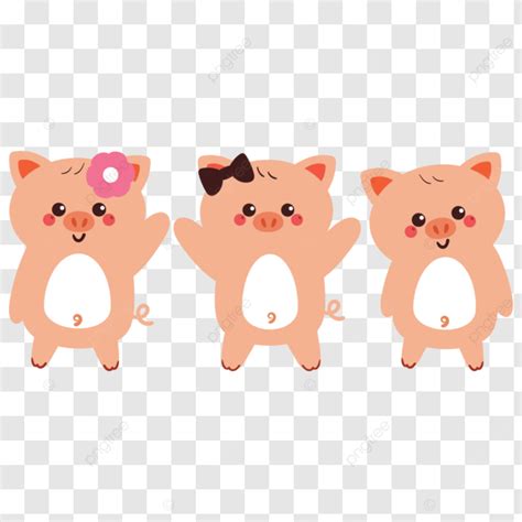 Cute Hand Drawn Cartoon Pig Set Vector Pig Drawing Pig Cartoon Pig