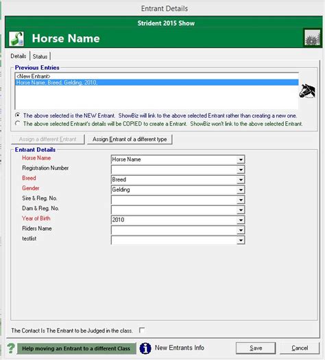 How To Maintain The Same Catalogue Number For An Entrant Across Classes