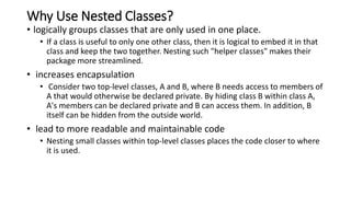 Java Nested Class Concept PPTX