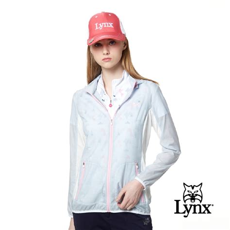 【lynx Golf】女款吸濕排汗網狀透氣lynx繡花可拆式連帽長袖外套 淺灰色 防曬外套 Yahoo奇摩購物中心